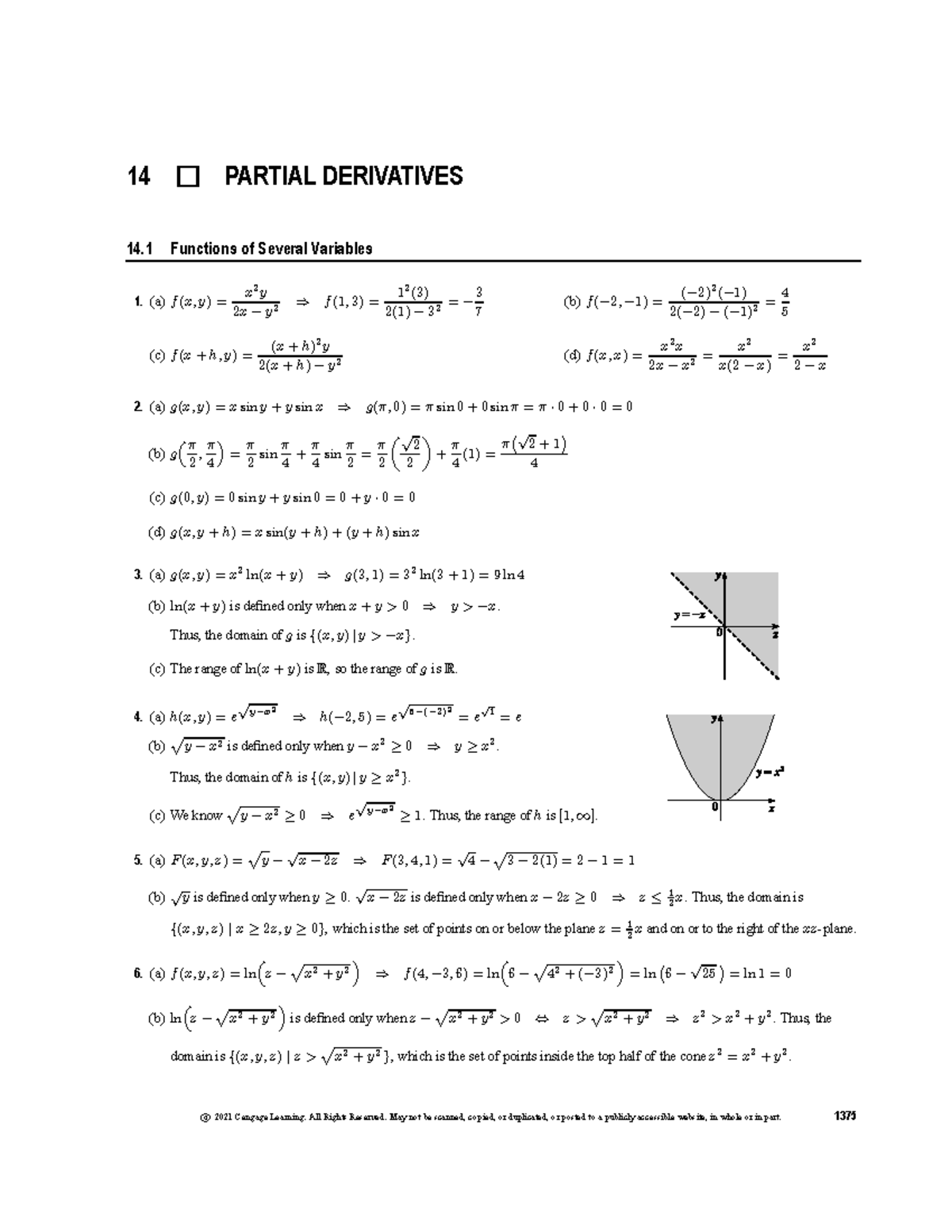14+Chapter 230926 154756 - 14 PARTIAL DERIVATIVES 14 Functions of Several Variables (a ...