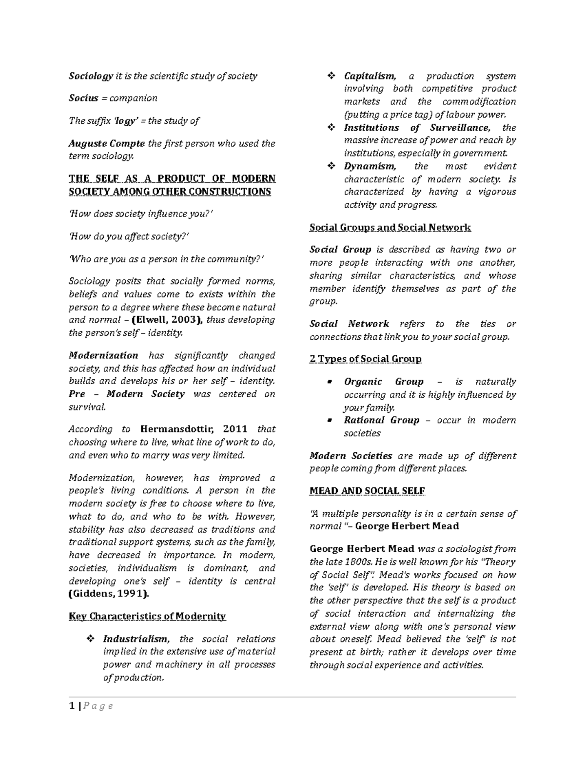 Understanding the self sociology - Sociology it is the scientific study ...