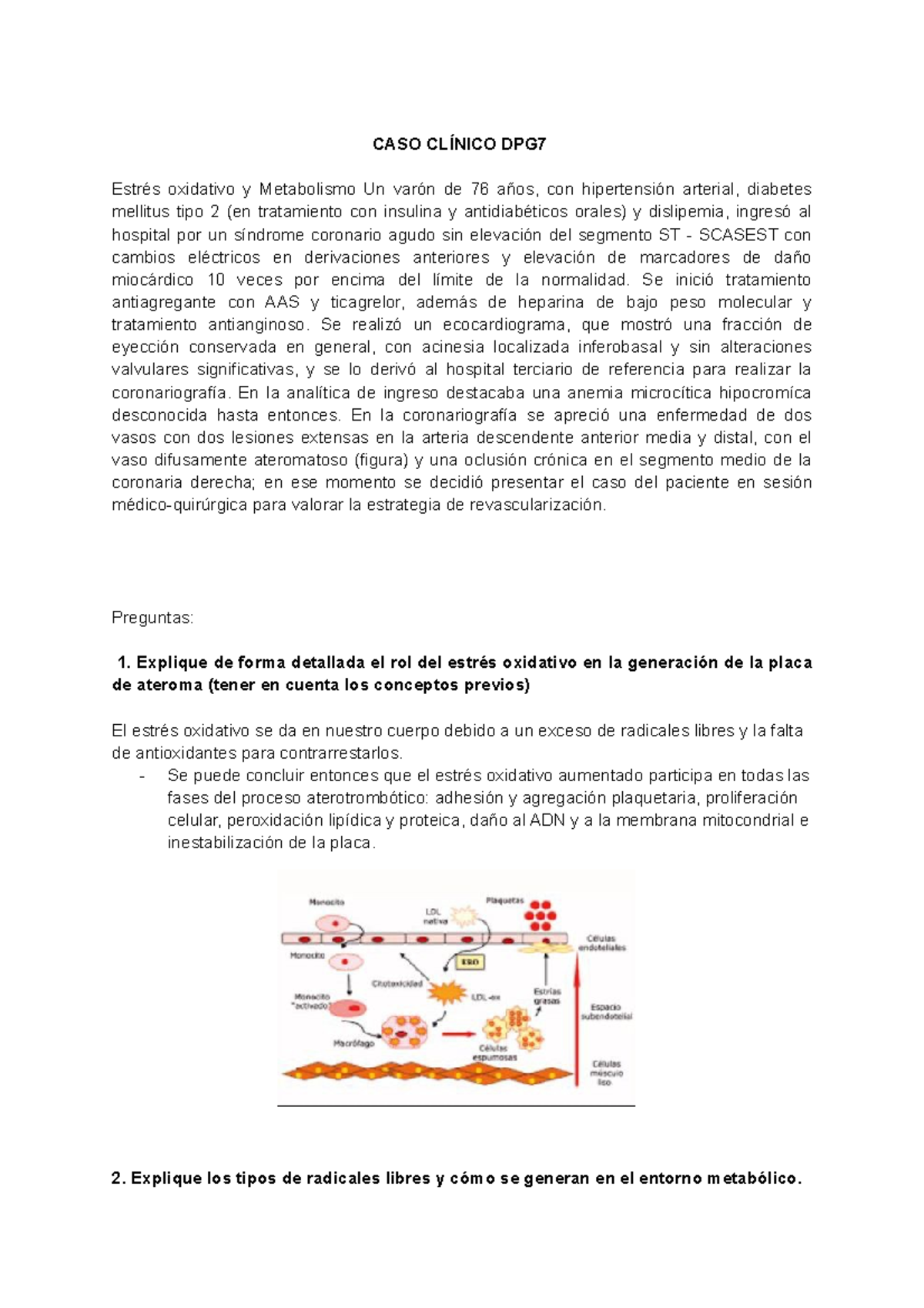 S - BKBJ - CASO CLÍNICO DPG Estrés oxidativo y Metabolismo Un varón de ...