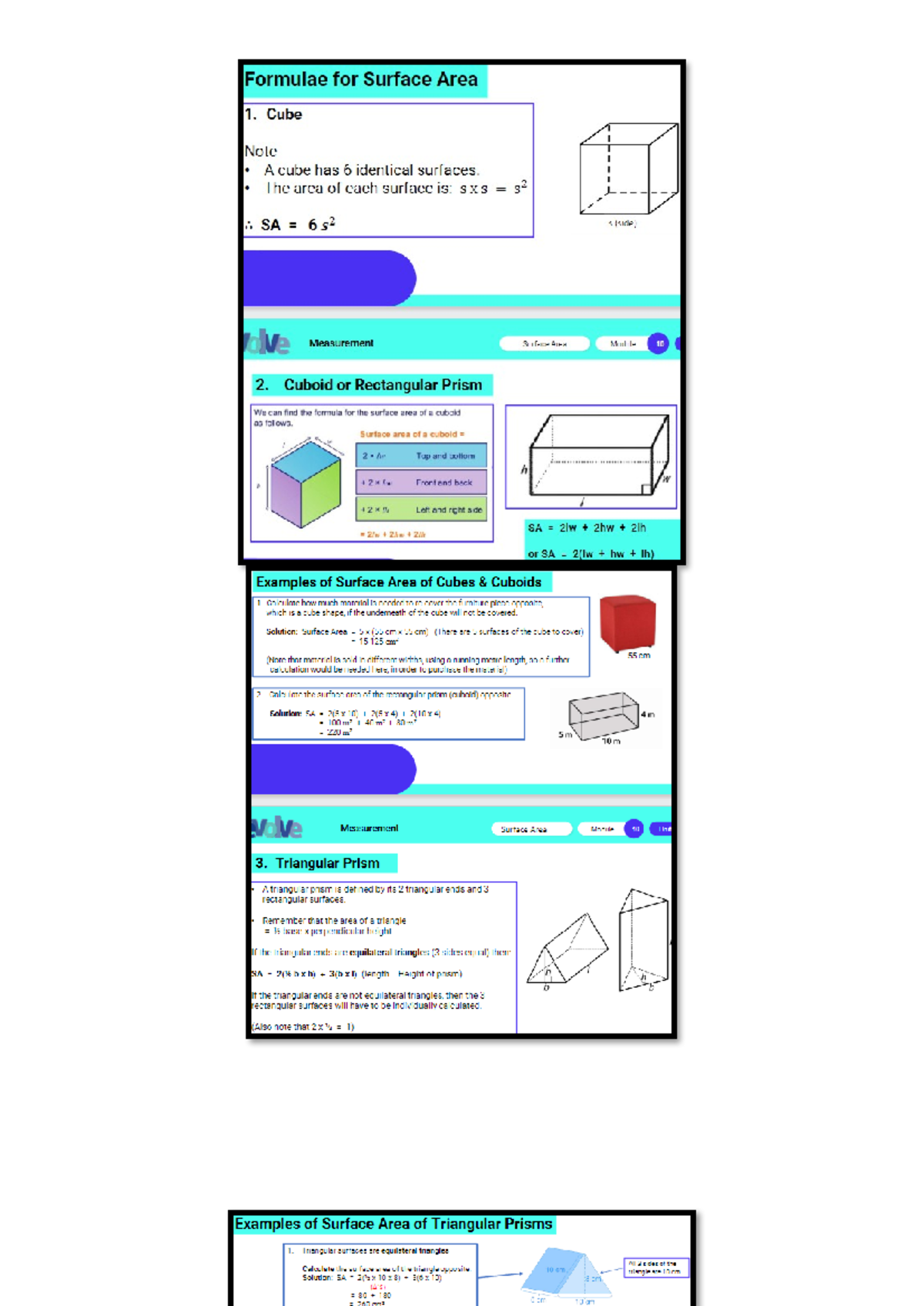 Module 10 Unit 3 - Surface Area - Studocu