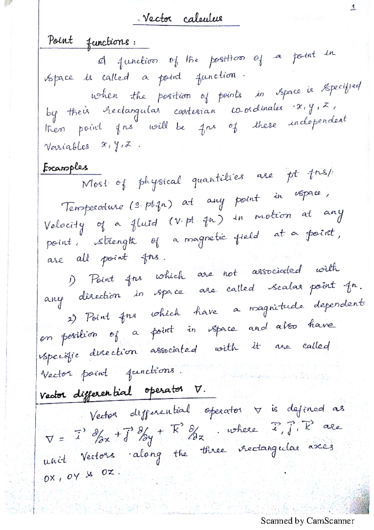 Unit 2 Vectors - Worked out problems - Advanced Calculus And Complex Analysis - Studocu