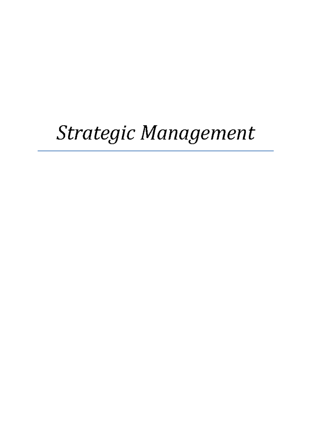 Strategic Management 002 anderson morrisons - Strategic Management ...