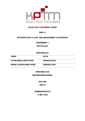 Struktur Yuran 2021 KPTM - business management - Studocu
