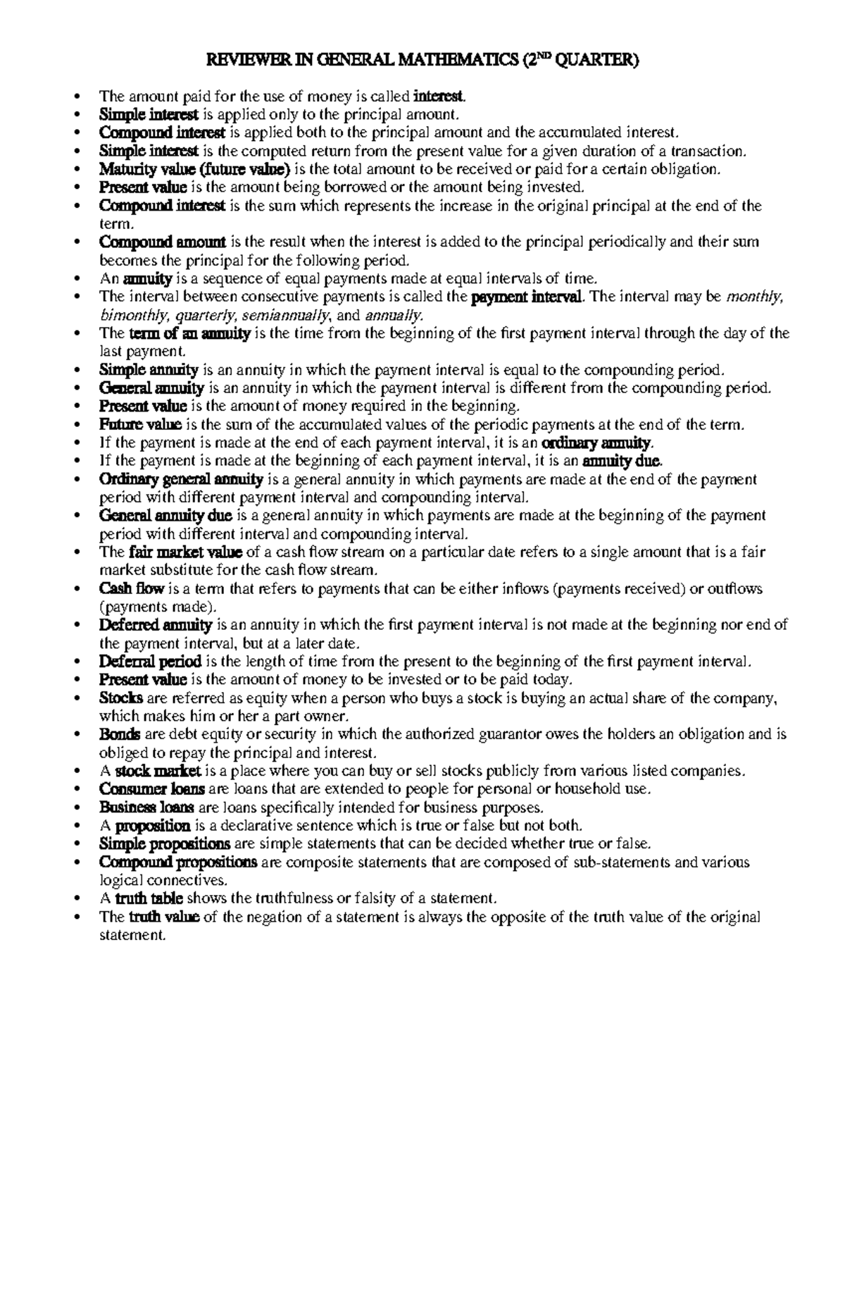 Reviewer IN General Mathematics 2nd Qtr - REVIEWER IN GENERAL ...