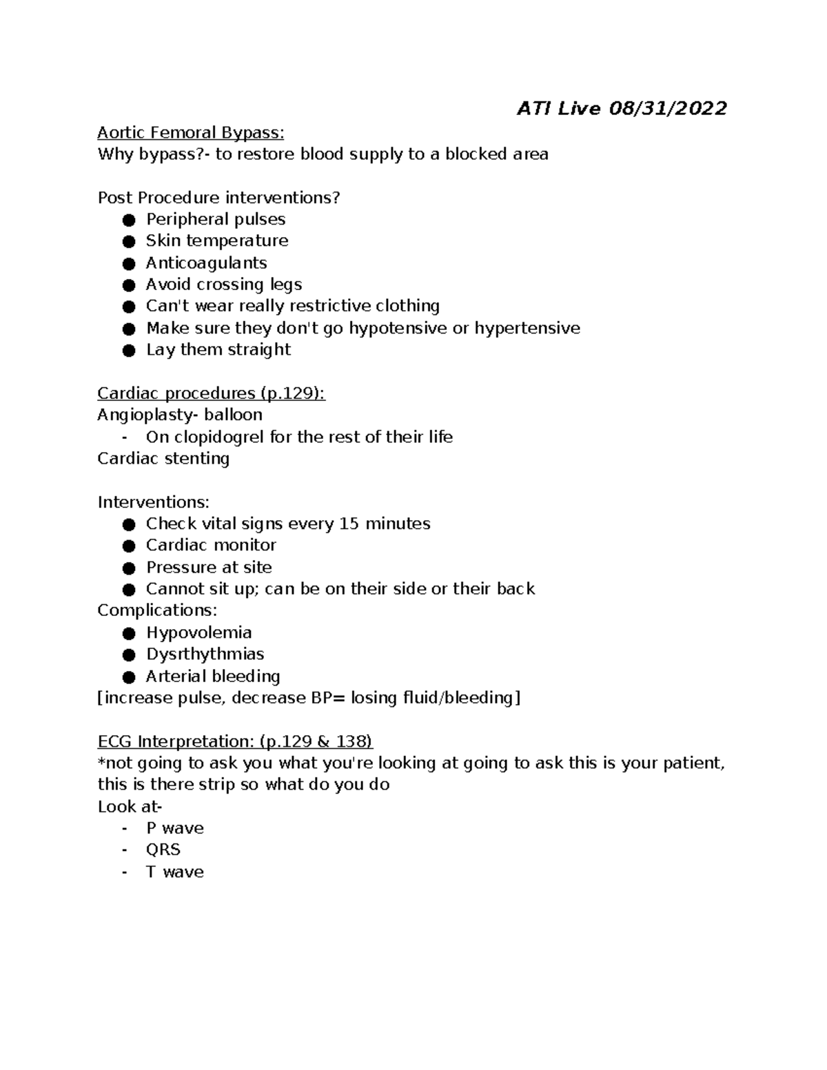 ATI Live part 1 - ATI Live 08/31/ Aortic Femoral Bypass: Why bypass ...