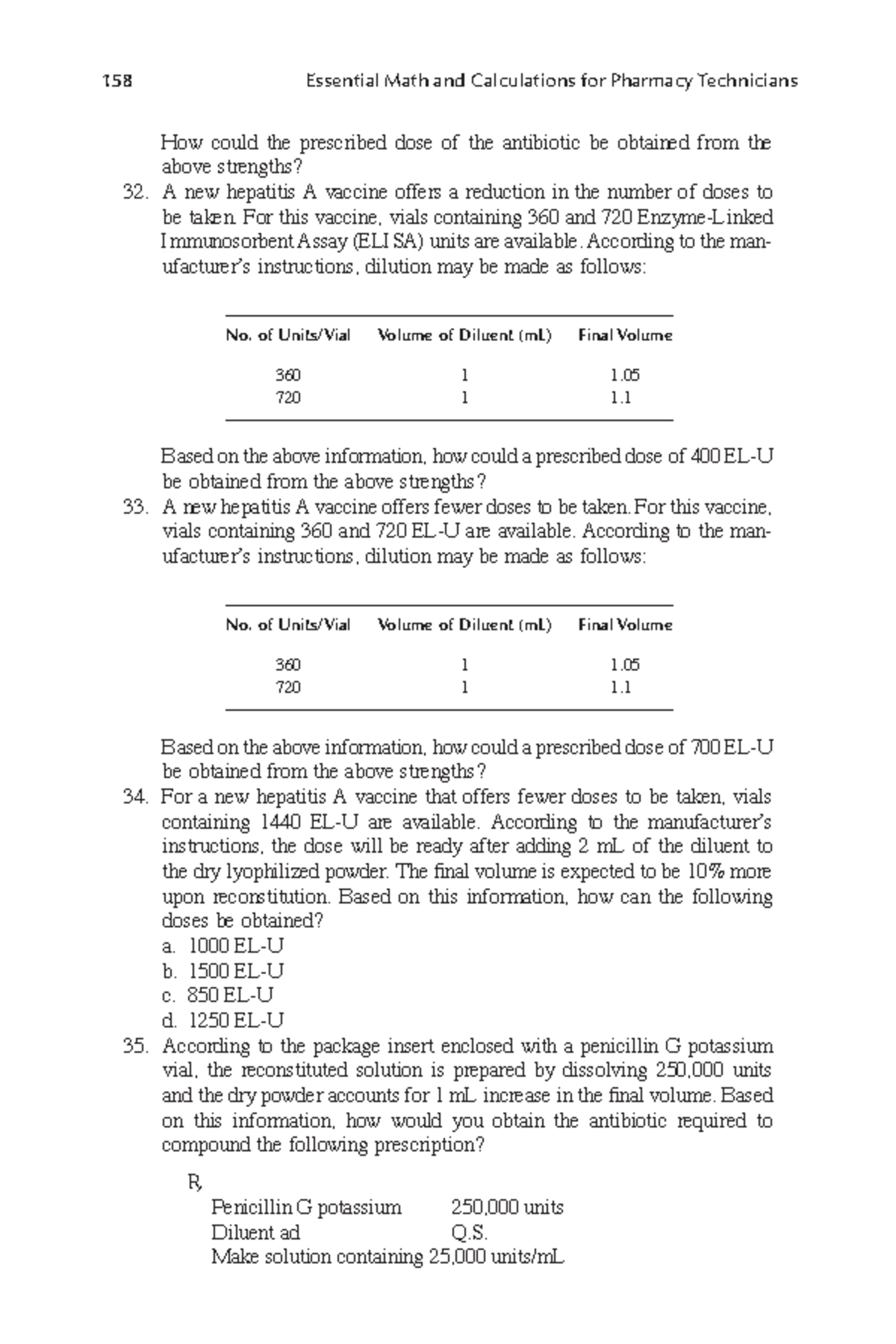 Essential Math and Calculations for Pharmacy Technicians-18 - of Units ...