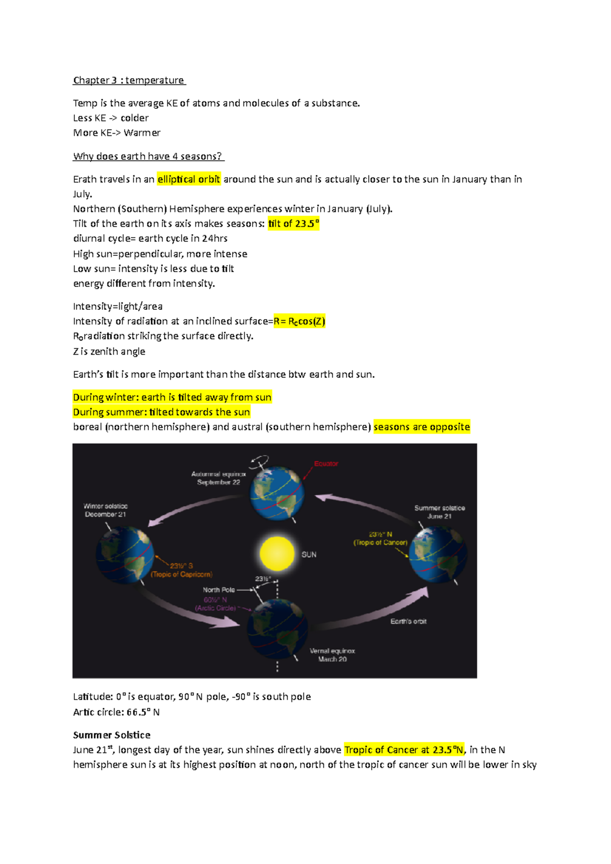 Chapter 3 temperature - Chapter 3 : temperature Temp is the average KE ...