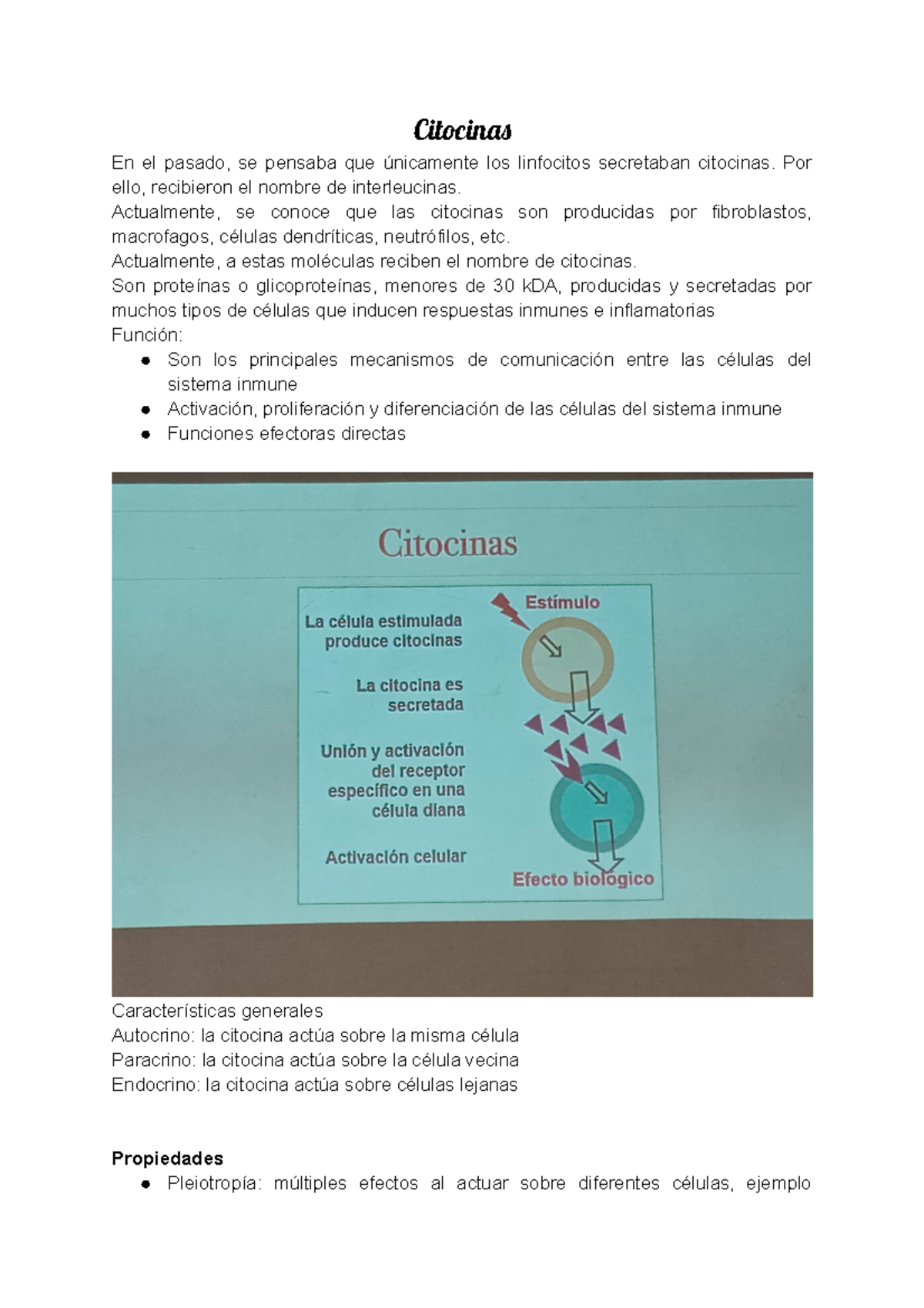 Citocinas: interleucinas - Citocinas En el pasado, se pensaba que ...