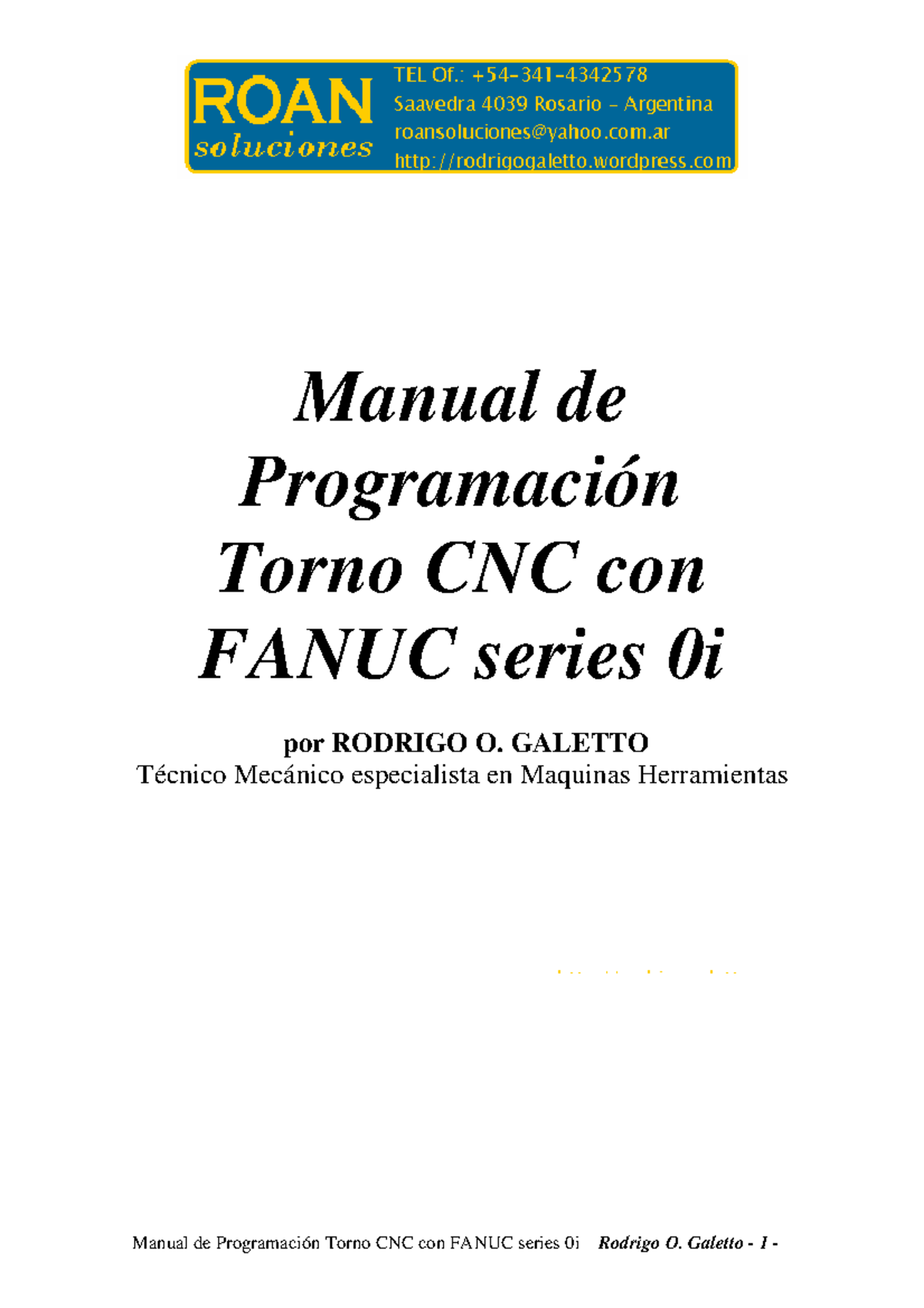 Manual de programacion torno cnc con fanuc series 0i - Manual de Programación Torno CNC con ...