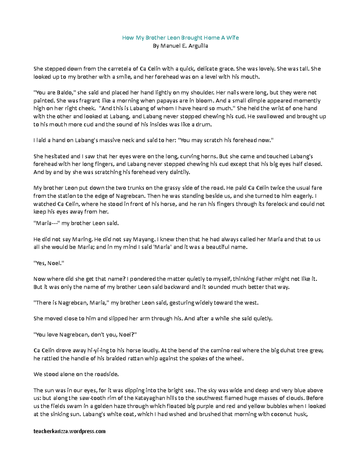 How my brother leon brought home a wife - How My Brother Leon Brought ...