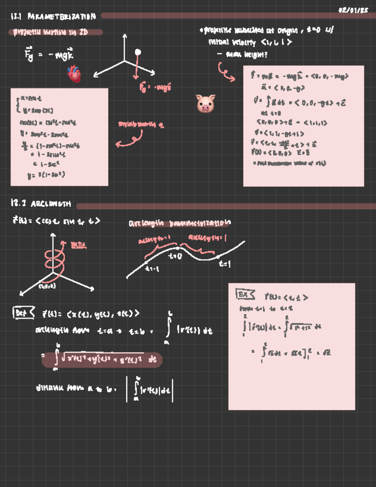 13 - Thomas' Calculus 7th Edition - ####### 02/01/ 13 PARAMETERIZATION ...