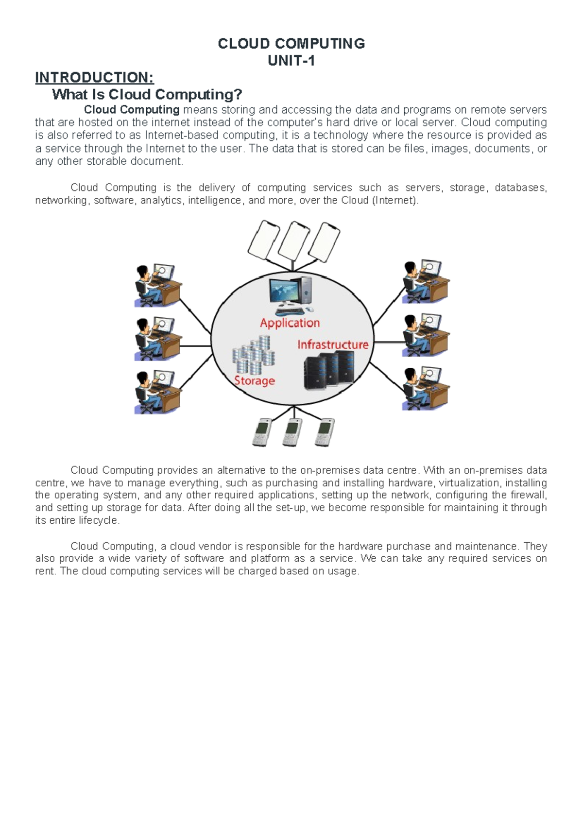 Cloud Computing - good - CLOUD COMPUTING UNIT- INTRODUCTION: What Is Cloud Computing ...