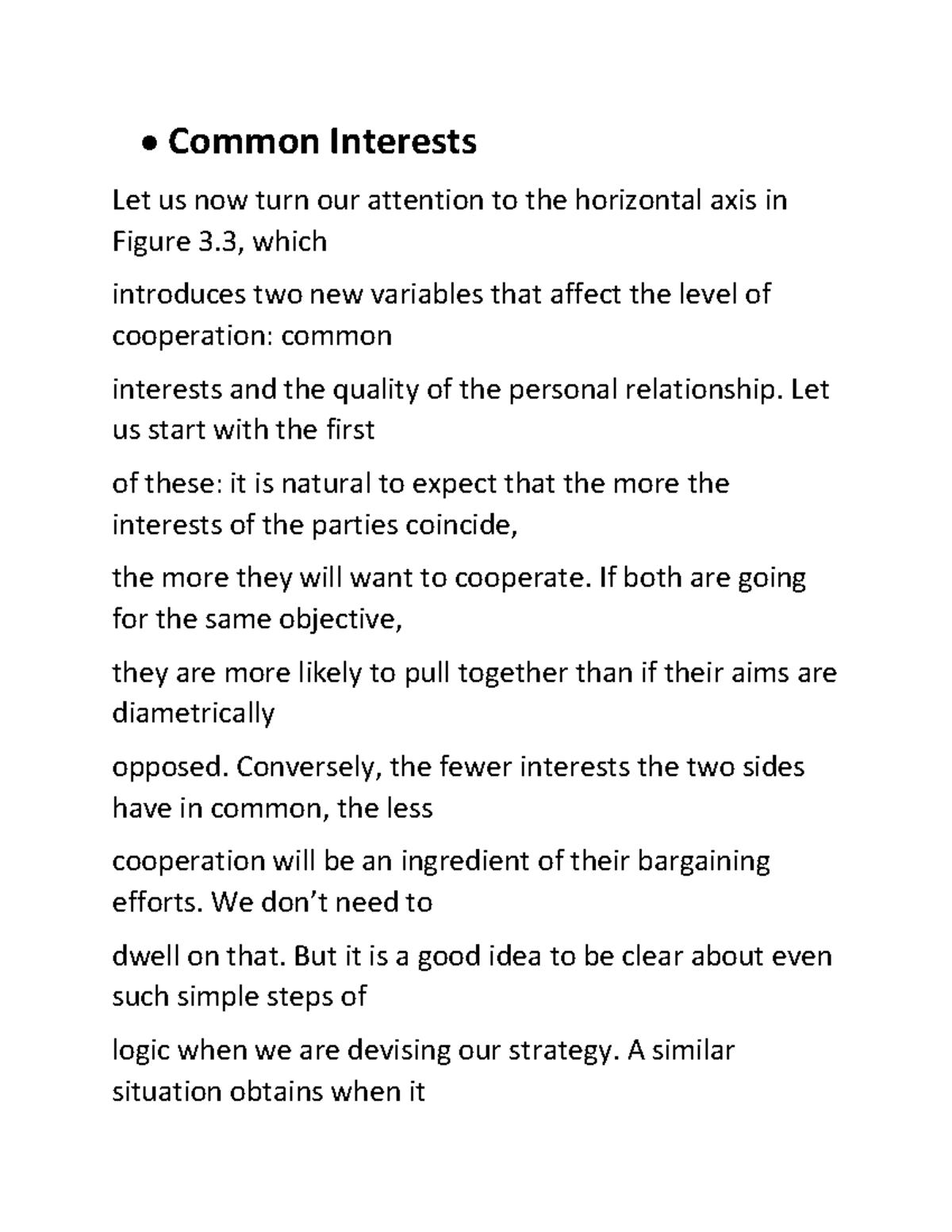 Business management prectice notes 28 - Common Interests Let us now ...