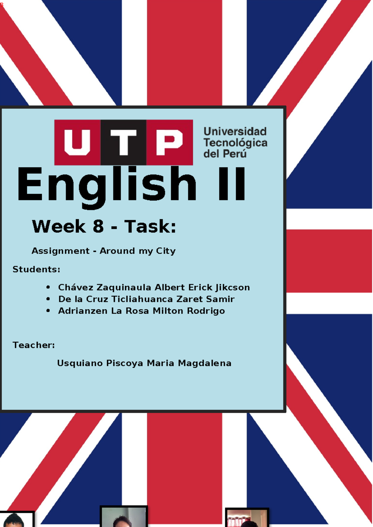 WEEK 8 - WEEK 8 - Ingles - 3 English II Week 8 - Task: Assignment ...