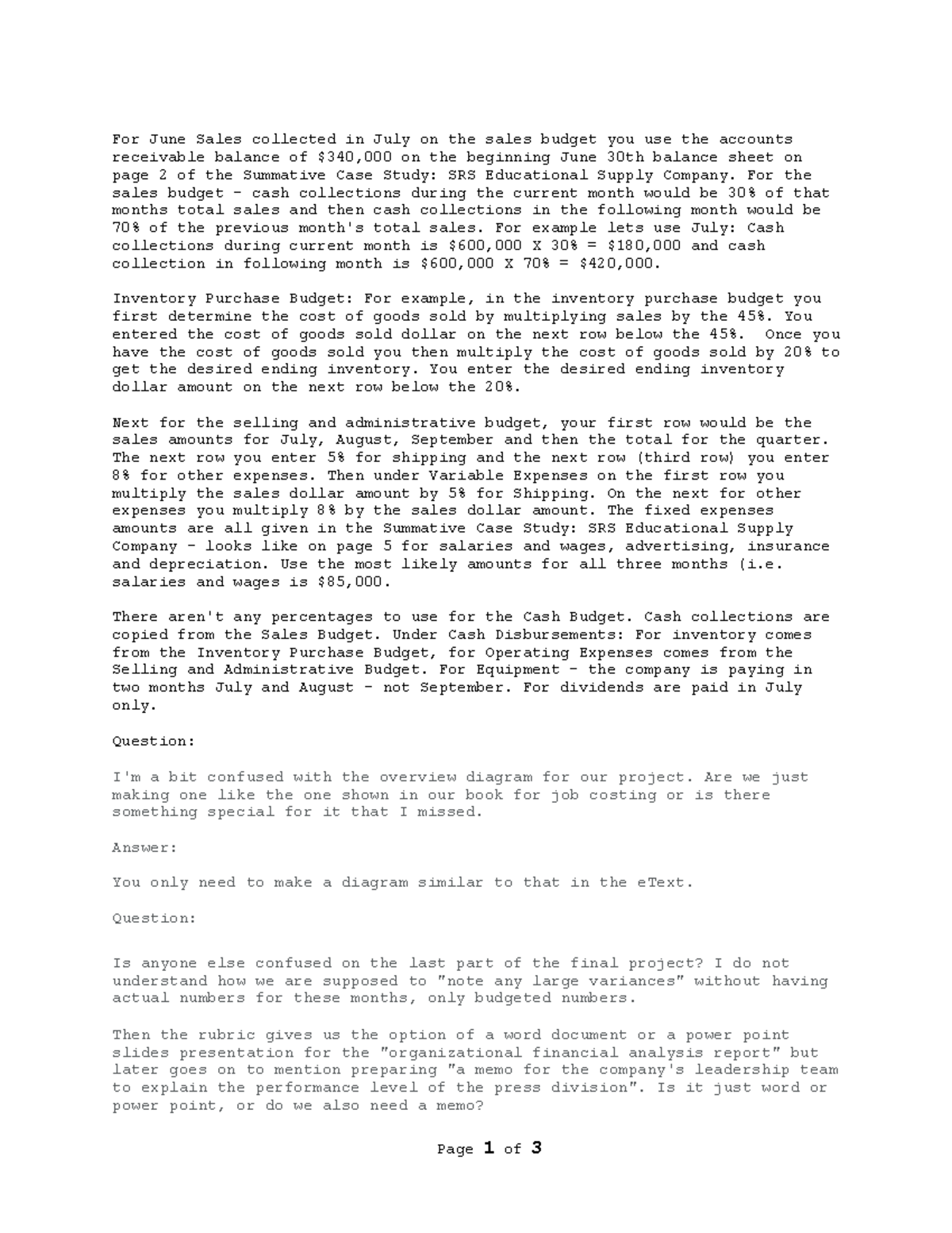 Userful Information for Module 5 and 7 Budget and final submission ...