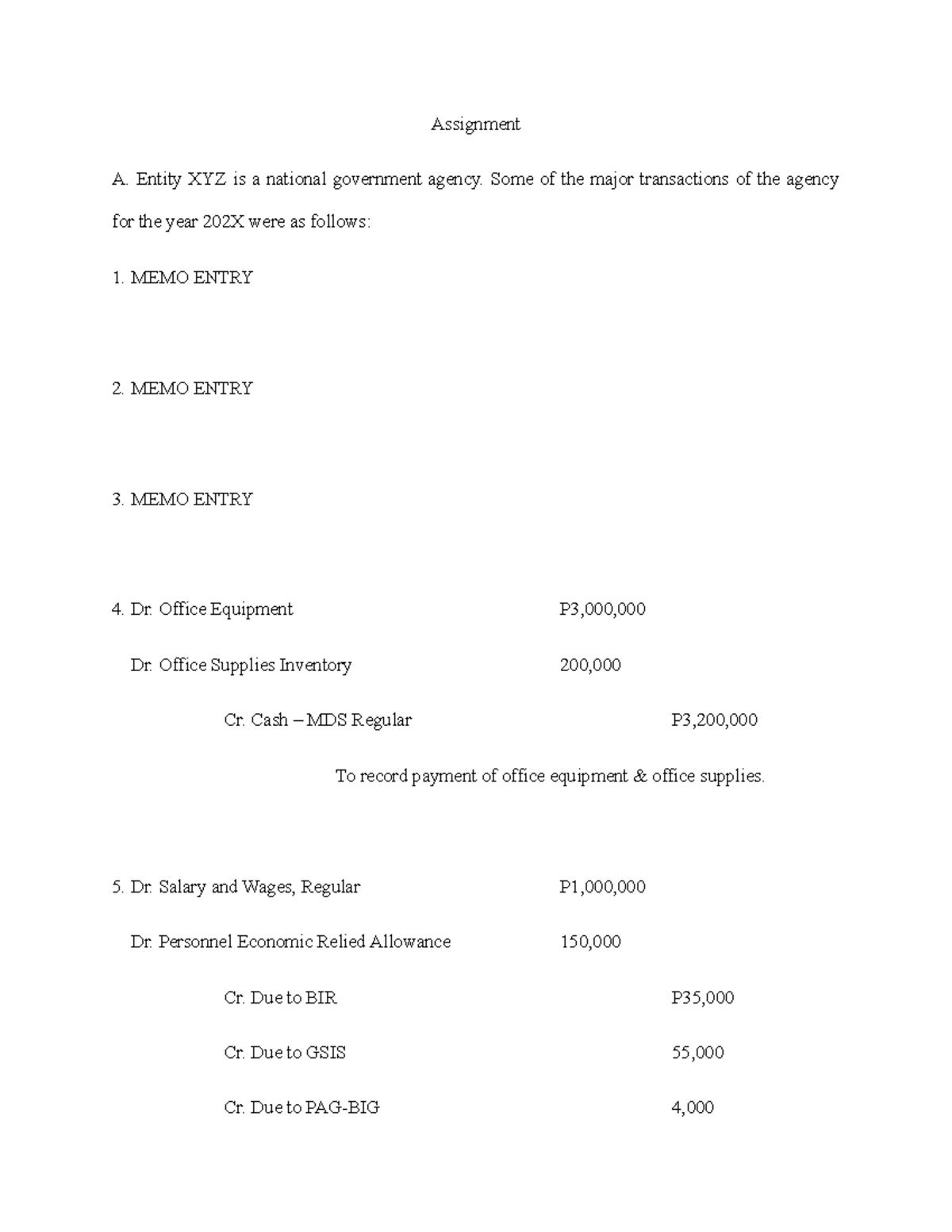 Assignment 12 - Accounting for Government and Non-Profit Organization ...