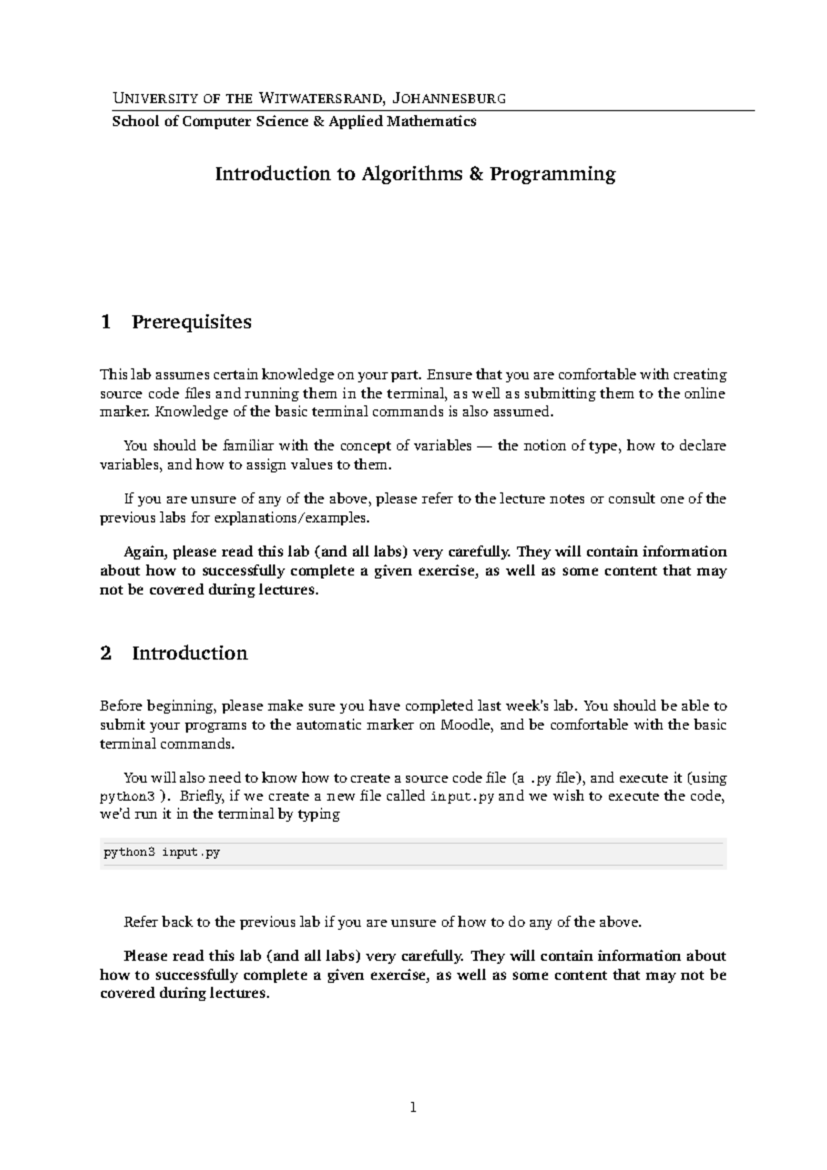IAP Week 4 Lab - Lab Tutorial - UNIVERSITY OF THE WITWATERSRAND ...