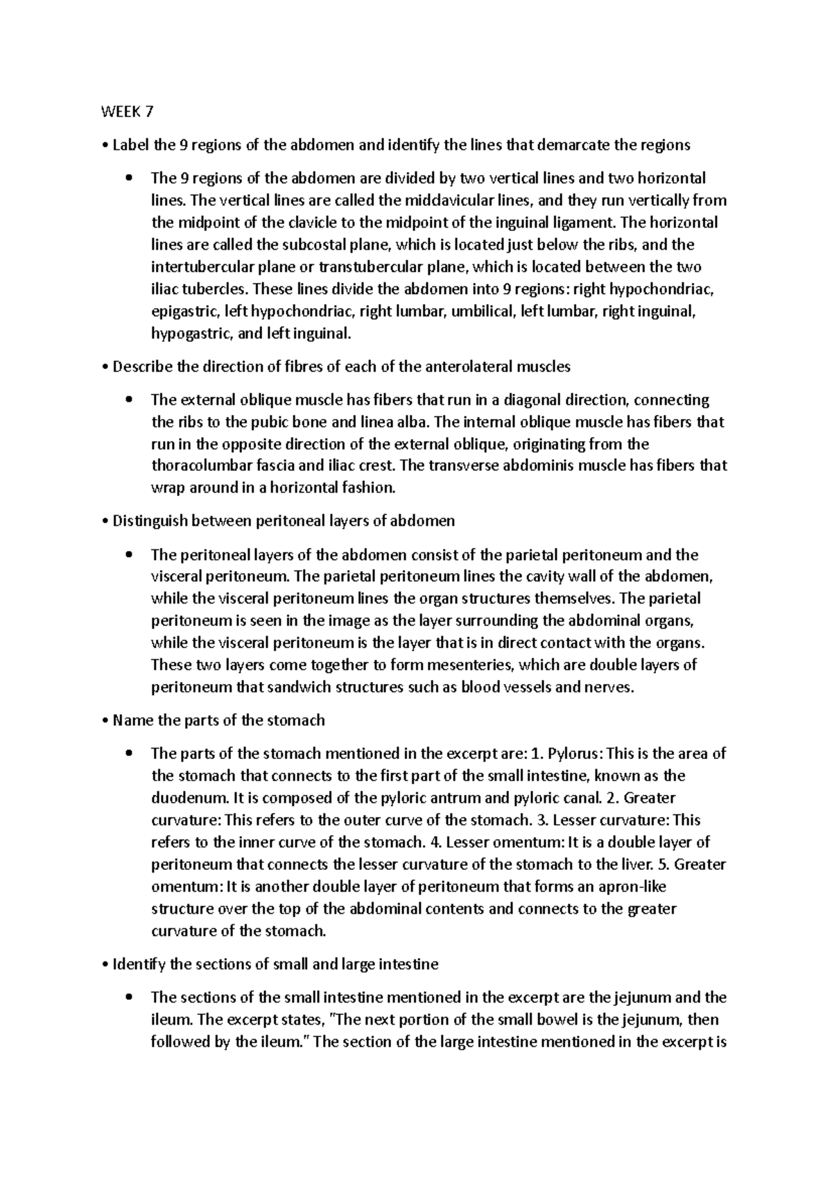 HUBS1109 7-11 summary - Learning outcomes from Week 7 to 12 - WEEK 7 ...