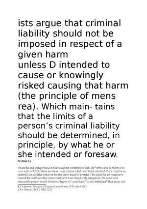 Involuntary Manslaughter: Types and Requirements - Studocu