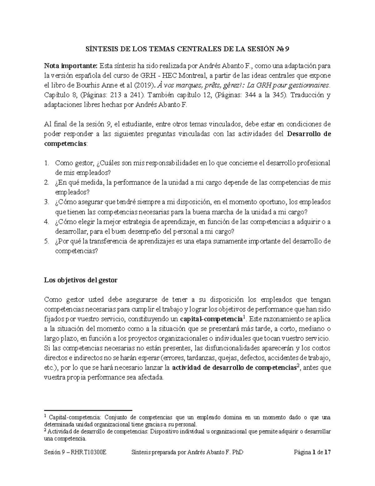 Síntesis DE LOS Temas Centrales DE LA Sesión 9[5309] - SÍNTESIS DE LOS ...