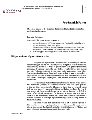 Week 007-Course Module-Philippine Regional Literature-Ilokano Part 2 ...