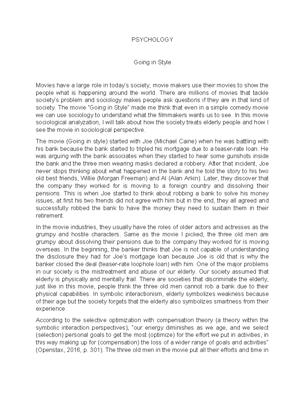 Going in Style Psycholgy Development and Growth - PSYCHOLOGY Going in ...