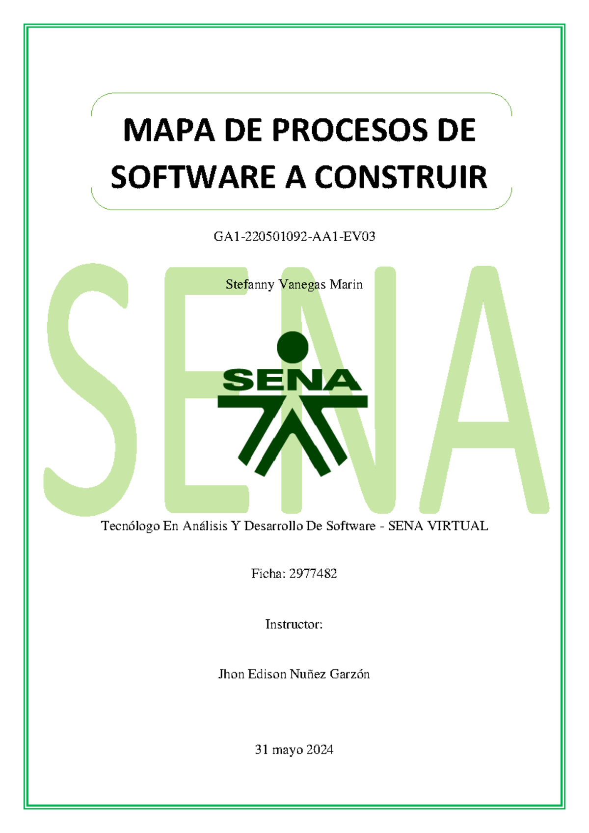 Mapa de procesos del software a construir GA1-220501092-AA1-EV03 - GA1 ...