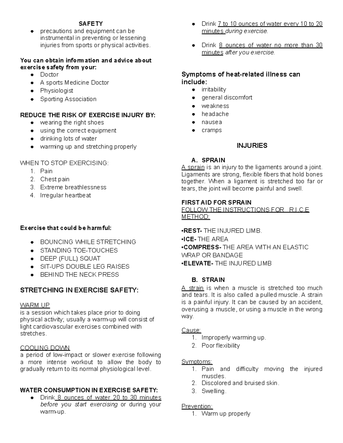 P.e - SAFETY precautions and equipment can be instrumental in ...