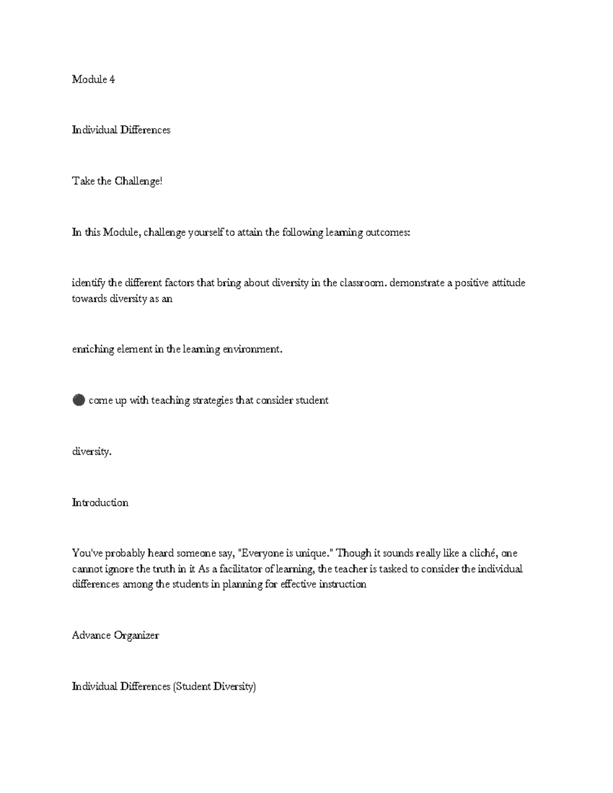 Learners WITH Exceptionalities - Module 4 Individual Differences Take ...