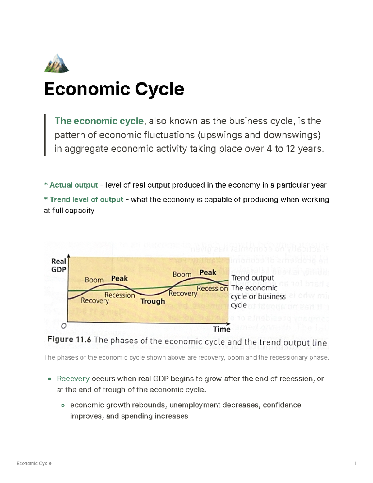 Economic Cycle - 🏔 Economic Cycle The economic cycle, also known as the ...