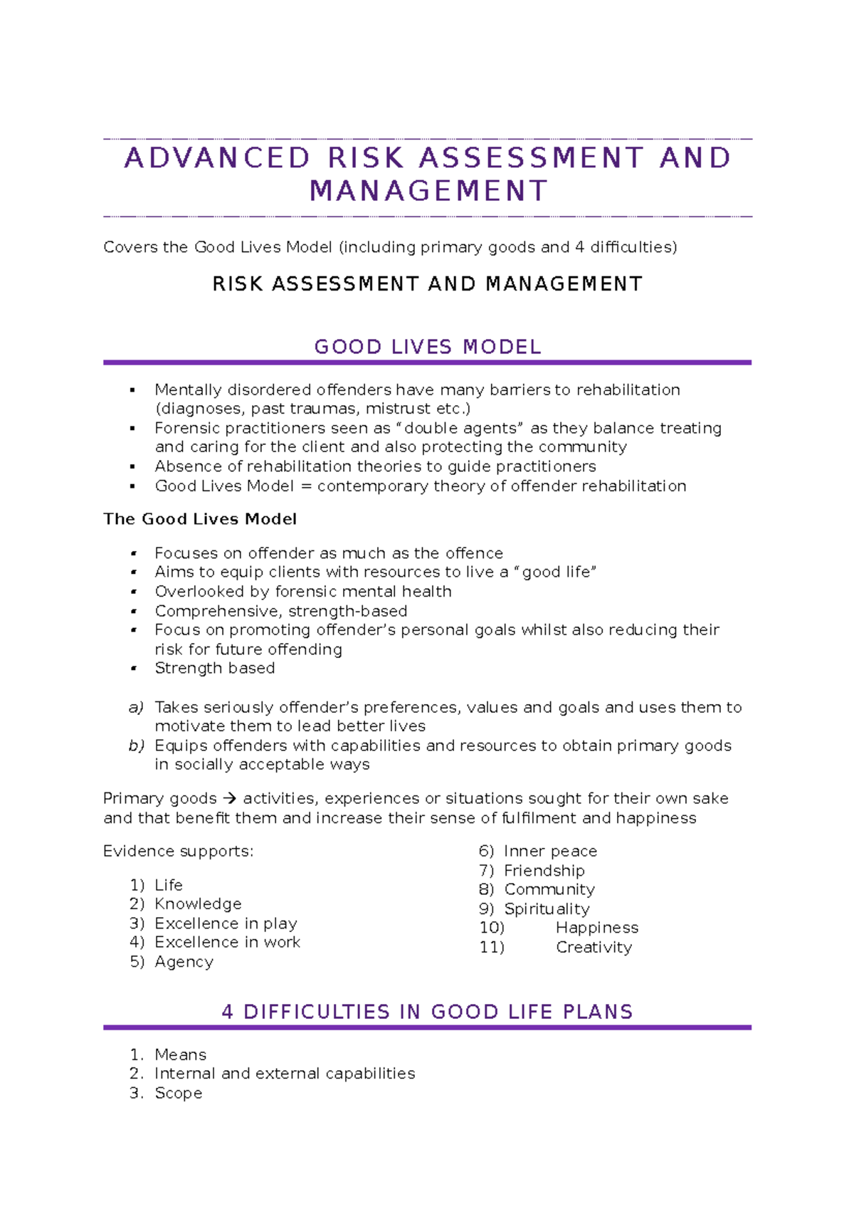 Advanced Risk Assessment and Management 10 - A D VA N C E D R I S K A S ...