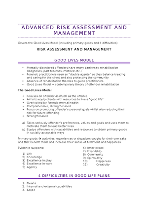 Advanced Risk Assessment and Management 11 - A D VA N C E D R I S K A S ...