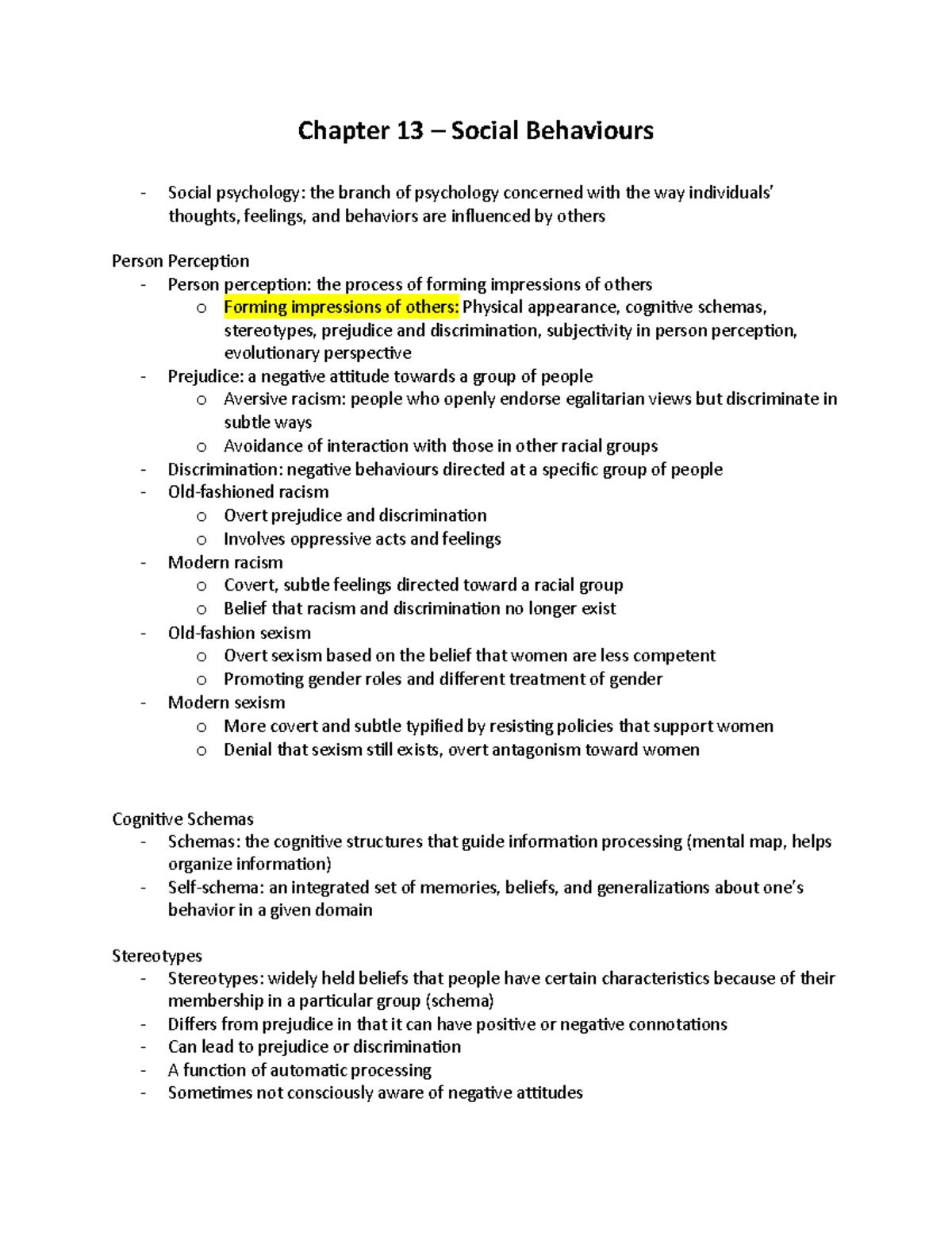 Chapter 13 - Social Behaviours Notes - Chapter 13 – Social Behaviours ...
