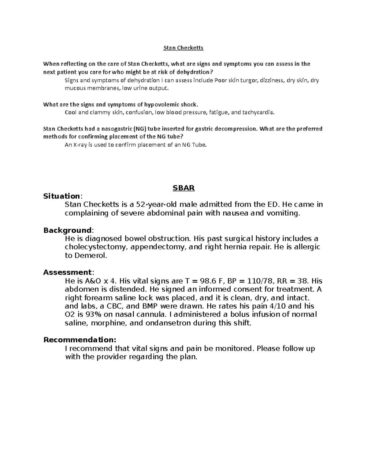 Stan Checketts Deliverables - Stan Checketts When reflecting on the ...