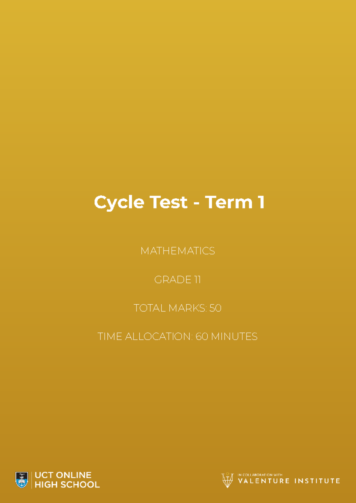 G11 Mathematics Term1 Cycle Test Question Paper 1 - Cycle Test - Term 1 ...