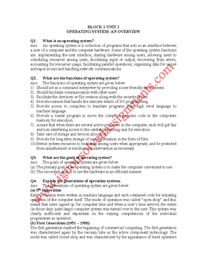 MCS-043 Advanced Database Management Systems - Operating Systems - Studocu