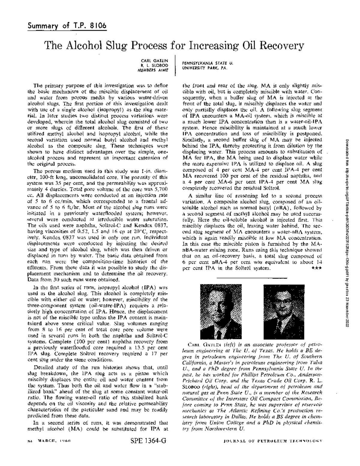 Alcohol article - ARTICULO DE LA SPE - Summary of T. 8106 The Alcohol ...