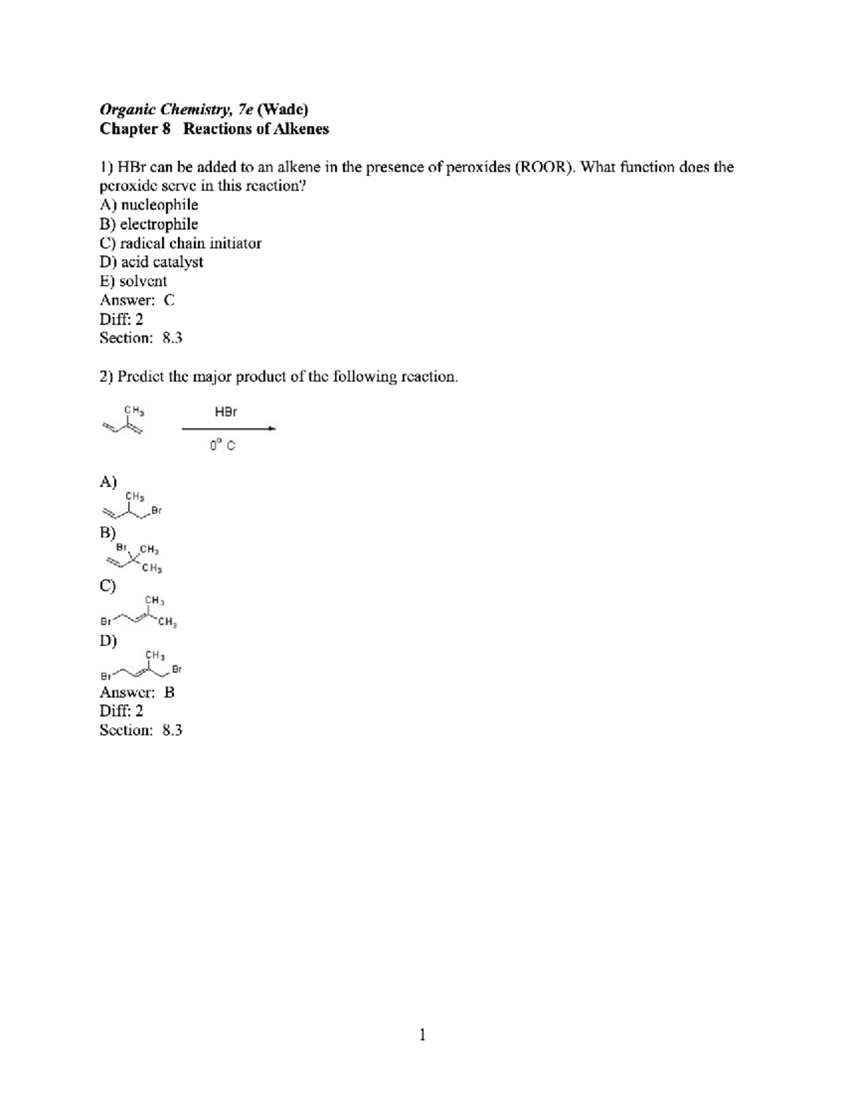 Ch 8 - practice - CHEM 2311 - Studocu