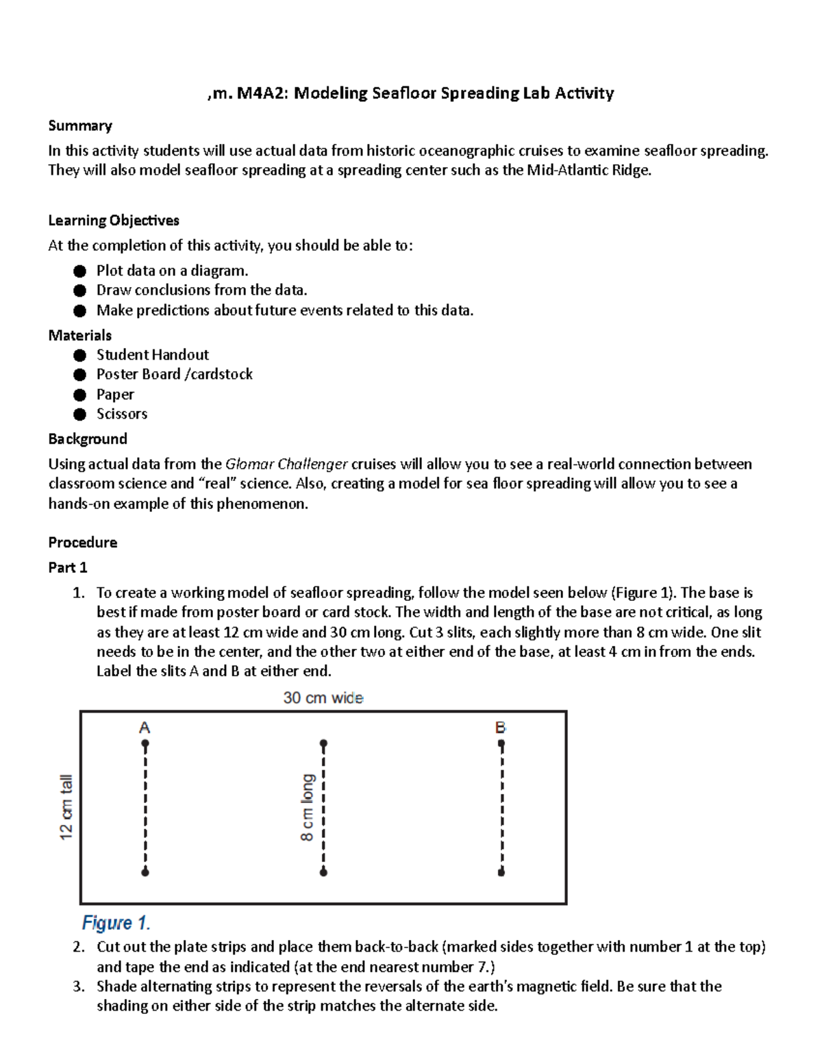 Copy of M4A2 - Modeling Seafloor Spreading Lab Activity NEW - ,m. M4A2 ...