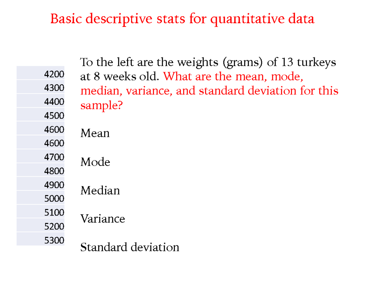 2C03L32(March 30)QG - Lecture 32. Dr. X. - Basic descriptive stats for ...