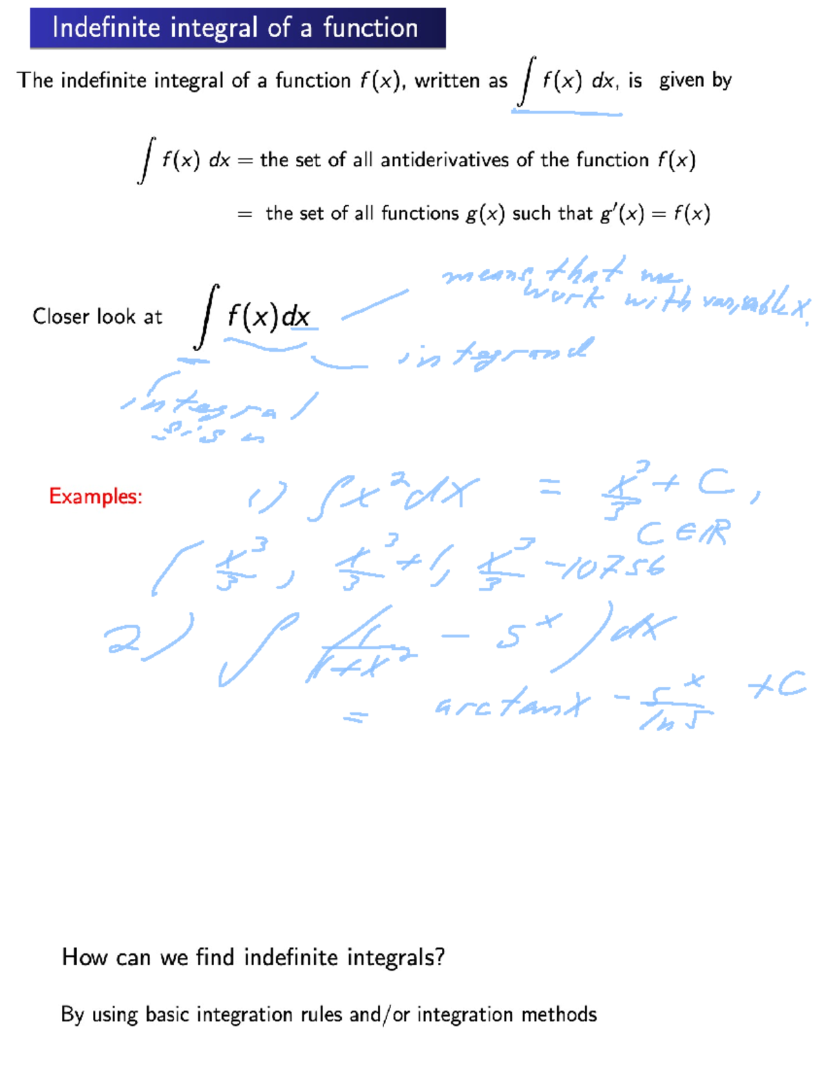 Class 1 Notes (filled) - CALC - MAT1332 - Studocu