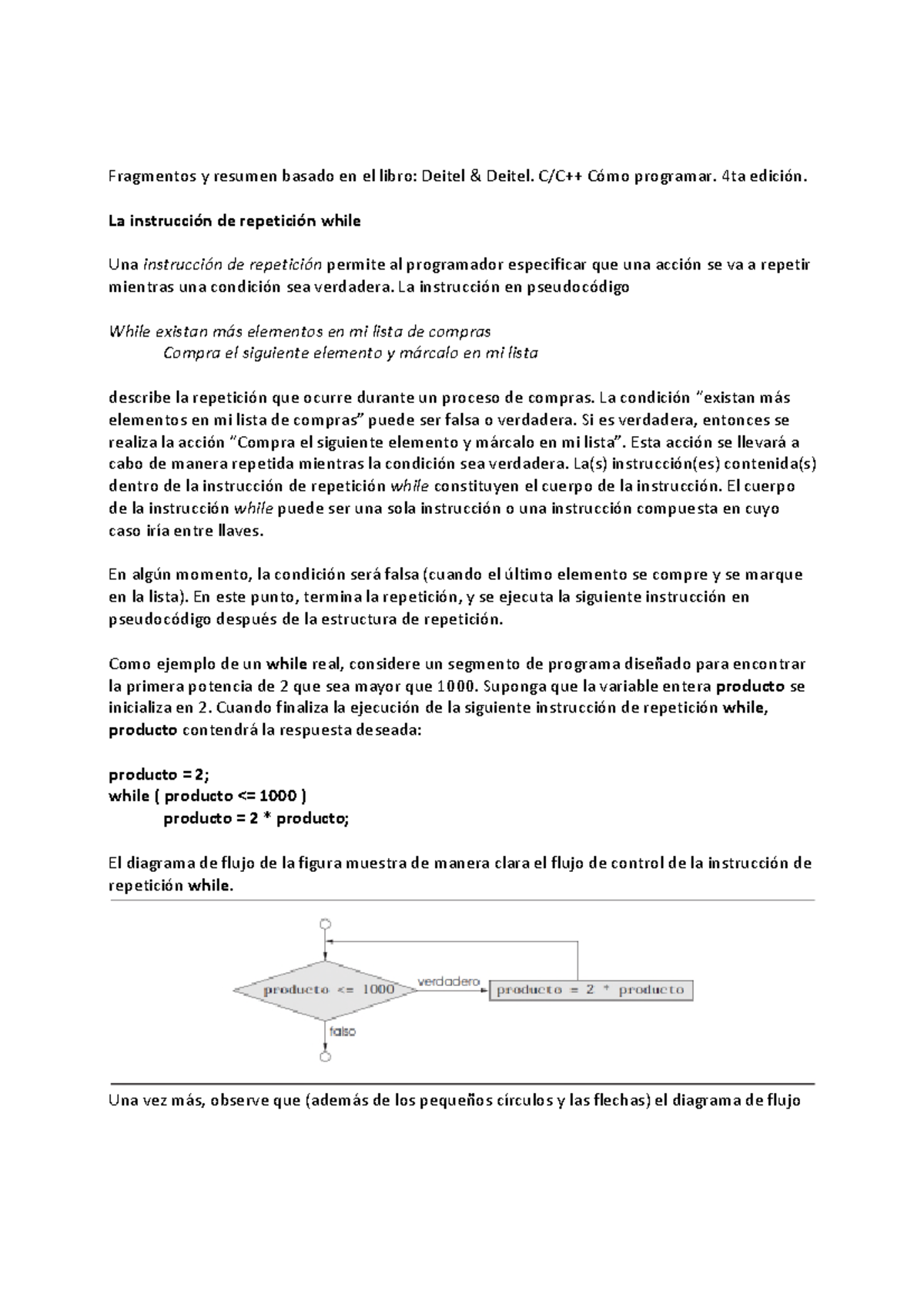 Estructuras de control repetitivas While y Do-While - Fragmentos y ...