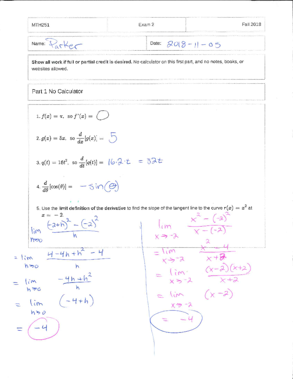 Mth251 Exam2 Solutions Fall2018 - MTH 251 - Studocu Mth251 Exam2 Solutions Fall2018 - MTH 251 - Studocu