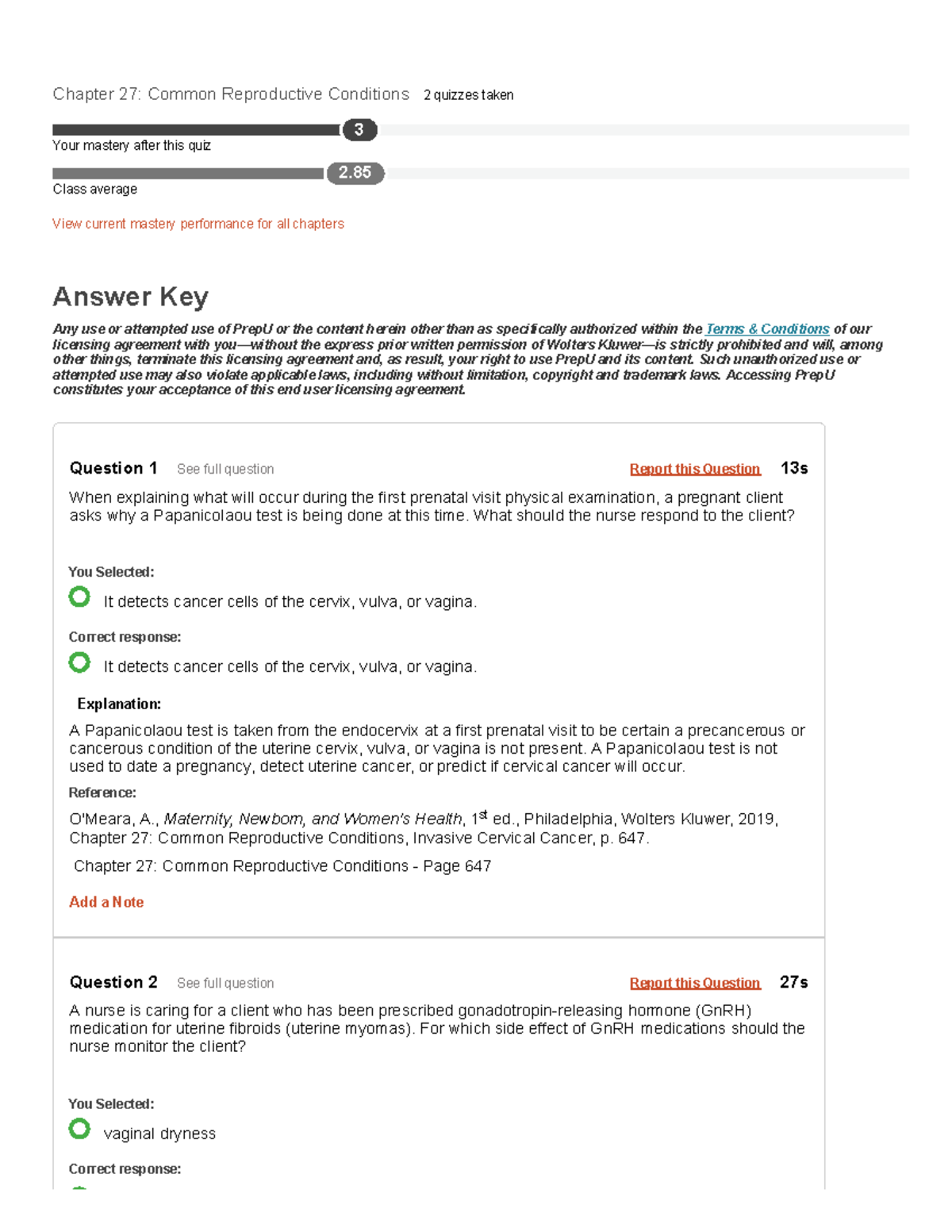 Chapter 27 2 - Exam Prep - Report this Question 13s Report this ...