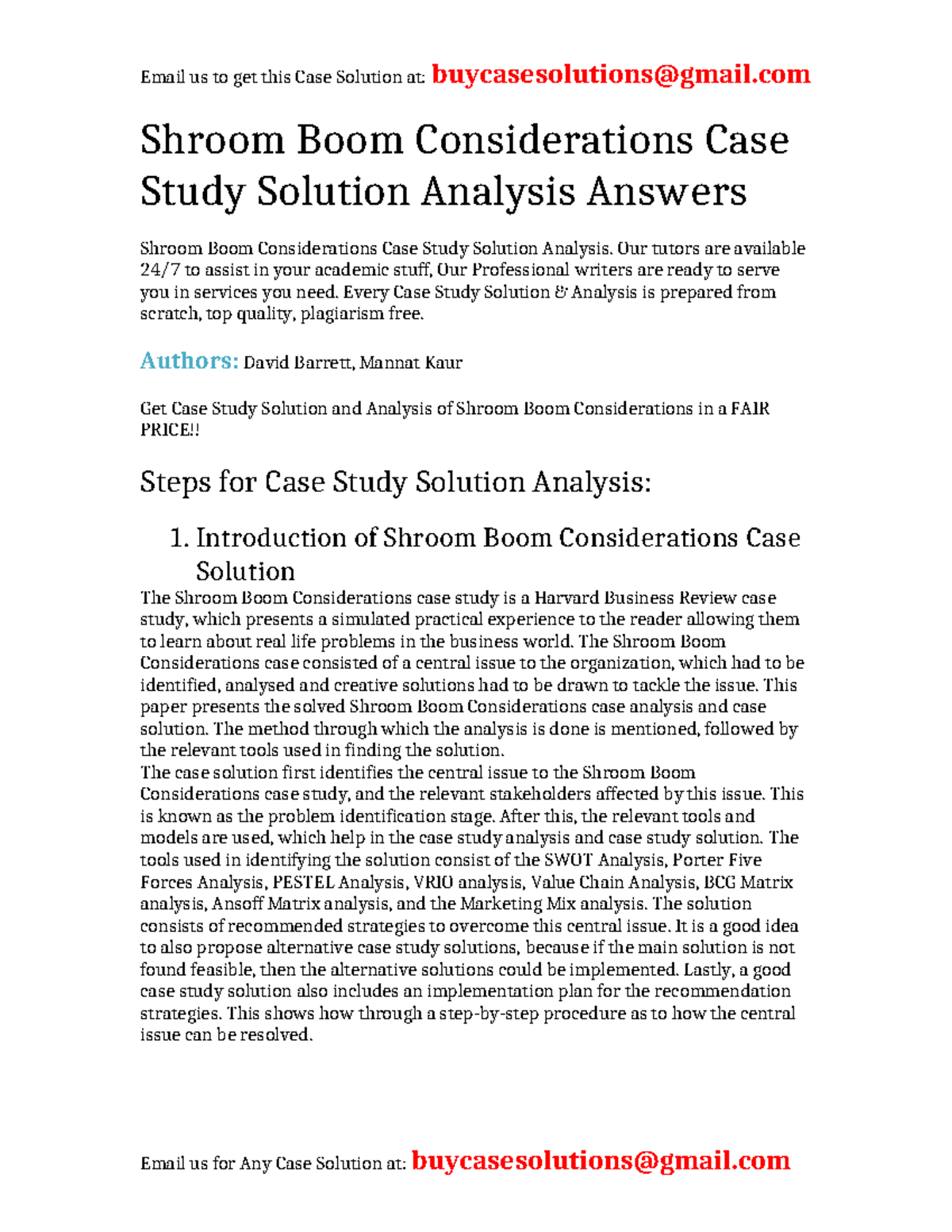 Solution Shroom Boom Considerations Case Study - Shroom Boom ...