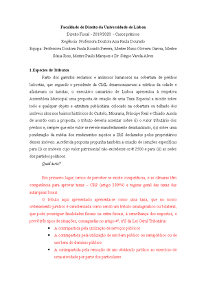 Esquema Direito Fiscal - ESQUEMA DE DIREITO FISCAL TIPOS DE TRIBUTOS ...