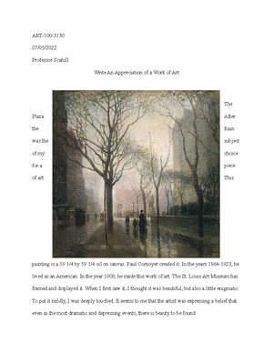 Unit 2 Commentary - ART-100- 06/13/ Professor Scahill Visual Elements ...