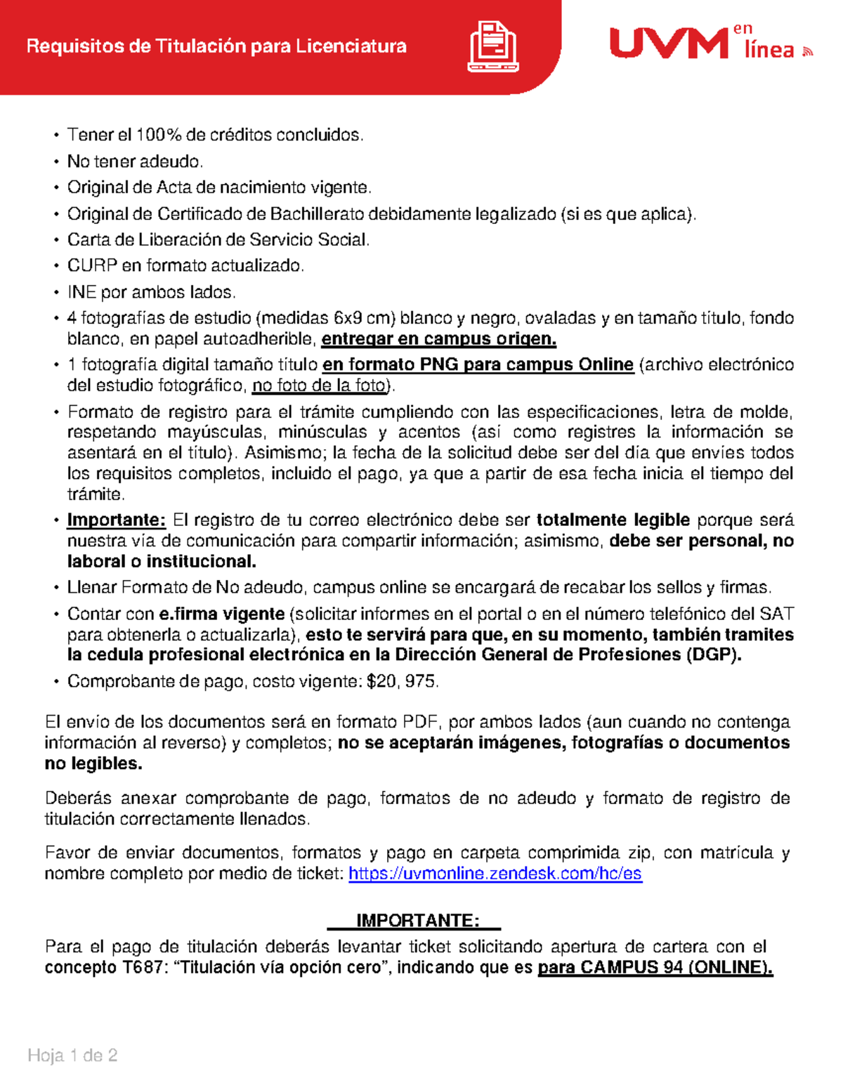 REQ-UVM Titulacion- Licenciatura 2024 - en Requisitos de Titulación para Licenciatura línea Hoja ...