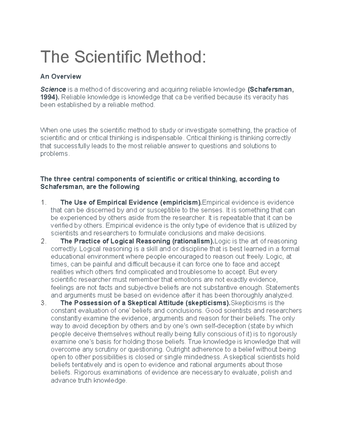 The Scientific Method of the research study for student who needs ...