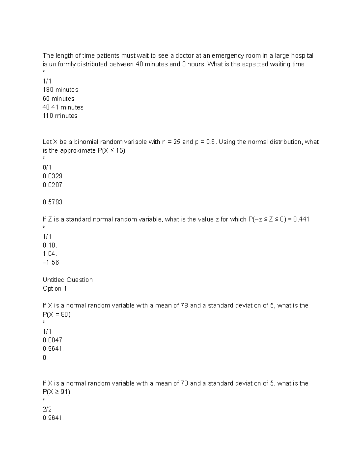 Quiz 8 - All kind of statistics subject data, quiz taken by the ...